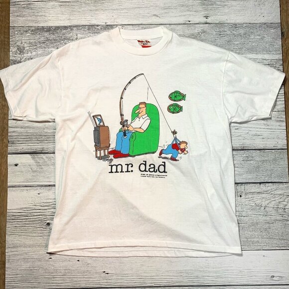 Vintage | Shirts | Vintage Jim Benton Mrdad Shirt Fishing 8s Parenting ...